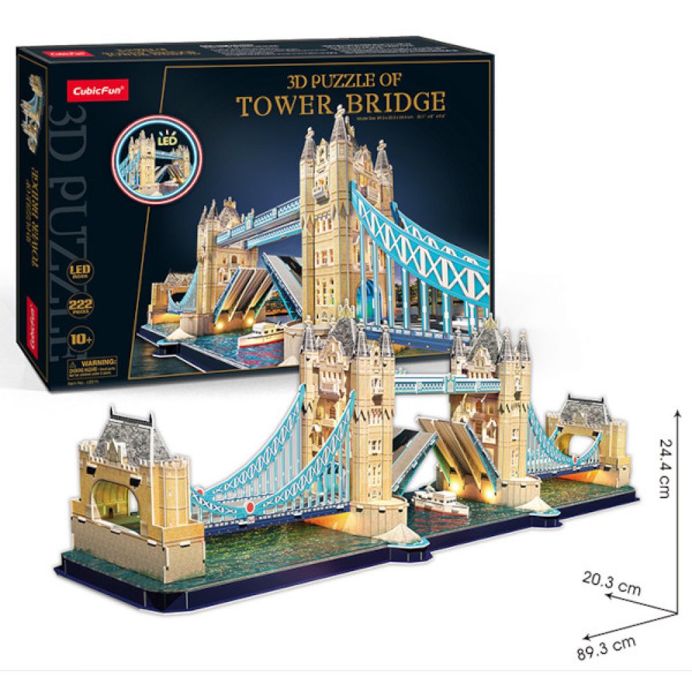 Cubic Fun - 3D Puzzle Tower Bridge London England LED Beleuchtung ...